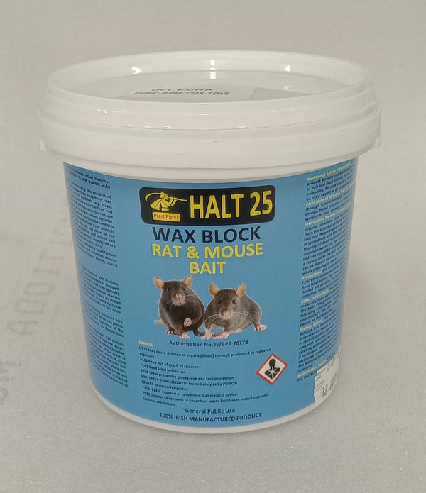 Pied Piper 25 Wax Block Rat&Mouse Bait – Dunnes Equine & Farm Shop